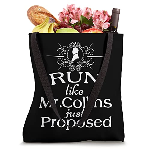 Funny Jane Austen Pride & Prejudice Mr. Darcy Mr. Collins Tote Bag