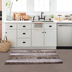 lacomfy landing rug kitchen mats farmhouse rug nonslip landing mat rubber kitchen rugs runner 4ft rubber floor runner standing mat wood printed laundry rug throw rug for entrance hallway foyer 20″x48