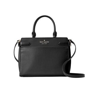 kate spade staci medium satchel crossgrain leather black