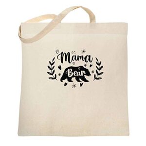 mama bear mom mothers day cute funny natural 15×15 inches large canvas tote bag women