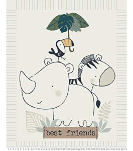 animal best friends no sew throw kit – 48inx60in. 2 prints. reversible blanket.