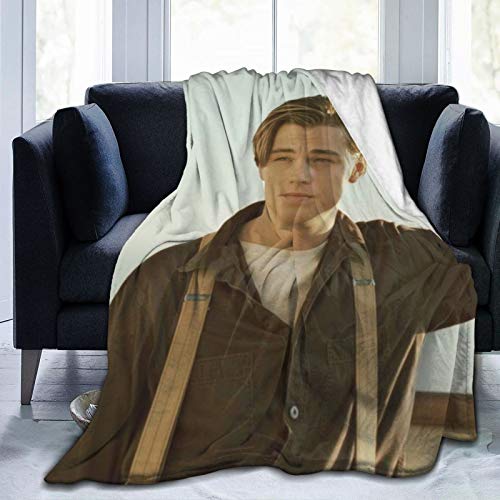 ALKYLA Leonardo Dicaprio Blanket Flannel Throw Blanket Soft Lightweight Winter Fuzzy Bed Blanket for Couch Sofa Bedroom 50"x40"