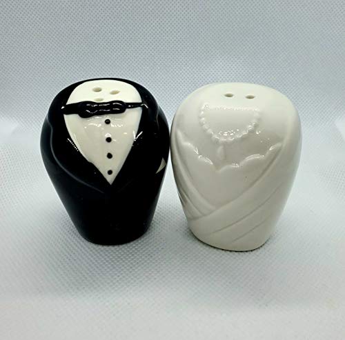 Generic, Bride and Groom Ceramic Salt & Pepper Shakers Wedding Favor Gift