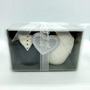 Generic, Bride and Groom Ceramic Salt & Pepper Shakers Wedding Favor Gift