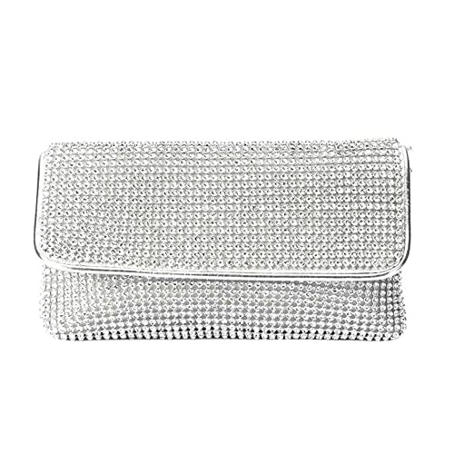 Buddy Supplies Evening Bag Women Envelope Rhinestone Handbag Wedding Party Clutch Purse, Glitter