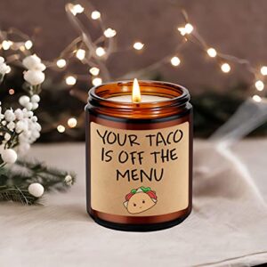 LEADO Scented Candles - Funny Engagement Gift, Bridal Shower Gift, Taco Candles - Engagement Gifts for Women, Couples, Newly Engaged Friends - Wedding Gifts, Bachelorette Gifts for Bride, Bride to Be