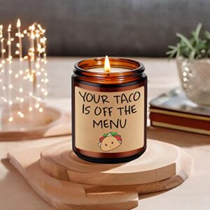 LEADO Scented Candles - Funny Engagement Gift, Bridal Shower Gift, Taco Candles - Engagement Gifts for Women, Couples, Newly Engaged Friends - Wedding Gifts, Bachelorette Gifts for Bride, Bride to Be