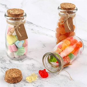 Ufrount 3.4oz Mini Yogurt Mason Jar,Small Glass Decorative Bottles With Cork Lids,Set of 40,Great for Wedding Favor,DIY Projects