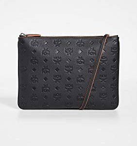 MCM Women's Leather Pouch, Black, One Size