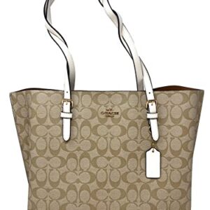 COACH MOLLIE TOTE IN SIGNATURE CANVAS, 1665, KHAIKI CHALK