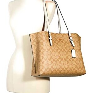 COACH MOLLIE TOTE IN SIGNATURE CANVAS, 1665, KHAIKI CHALK