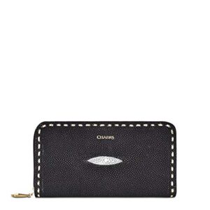 cuadra women’s bifold wallet in genuine stingray leather