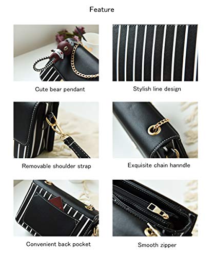 zhongningyifeng Crossbody Bag Shoulder Bag for Women Leather Small Purses Handbags Fashion With Chain Strap (plaid pink)