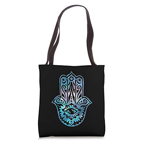 Hamsa hand, protection symbol, lucky charm, all seeing eye Tote Bag