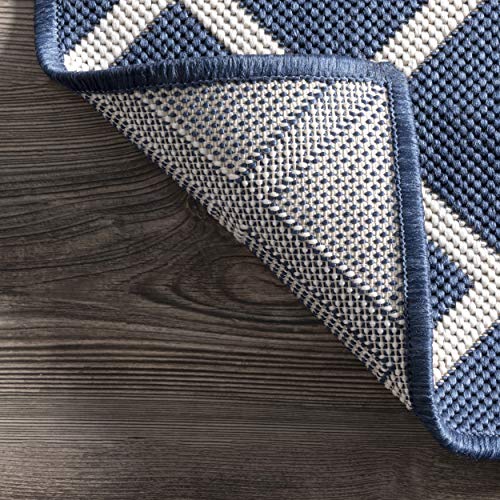 nuLOOM Celine Aztec Indoor/Outdoor Area Rug, 5' x 8', Blue