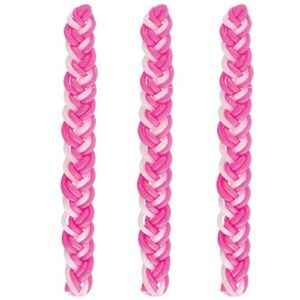 masoret pink havdalah candle: 1 11.8-inch braided multi-wick paraffin candle for jewish ceremonies and end of shabbat