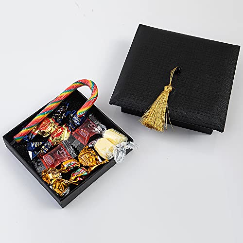 Graduation Gift Box.Cards Box For Son Daughter Children, Or Friendship and Teachers Doctoral Cap Shaped with Yellow Tassel For Congrats Graduation Ceremony Party, Jewelry Keychain Present Box