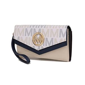 MKF Collection Wallet Handbag for Women - Wristlet Wallet Double Zipper Multi Pockets Purse