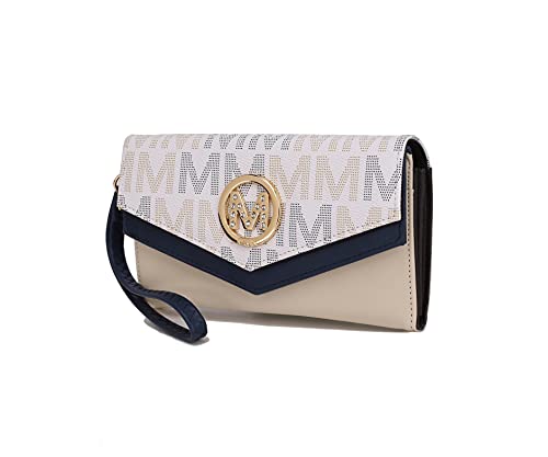 MKF Collection Wallet Handbag for Women - Wristlet Wallet Double Zipper Multi Pockets Purse