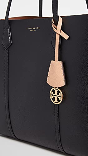 Tory Burch Women's Perry Triple Compartment Tote, Black, One Size