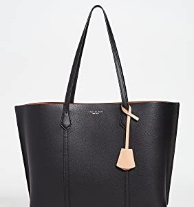 Tory Burch Women's Perry Triple Compartment Tote, Black, One Size