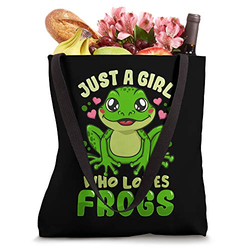 Frog Just a Girl Who Loves Frogs Funny Frog Lover Gift Tote Bag