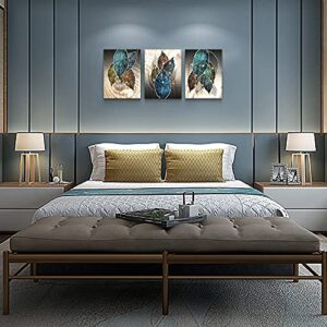 Abstract Canvas Wall Art For Living Room Family Wall Decor For Bedroom Kitchen Artwork Abstract Leaves Canvas Prints Painting Modern Office Wall Pictures Bathroom Home Decorations 12" X 16" 3 Pieces