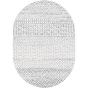 Artistic Weavers Chester Boho Moroccan Area Rug,4' x 6' Oval,Grey