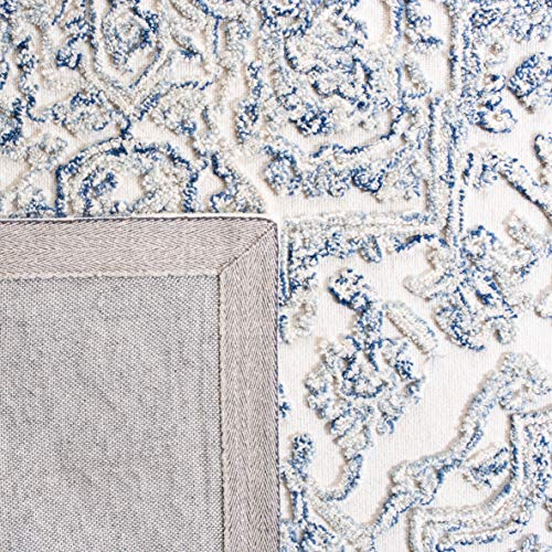 SAFAVIEH Trace Collection 8' x 10' Ivory/Blue TRC302M Handmade Premium Wool Area Rug