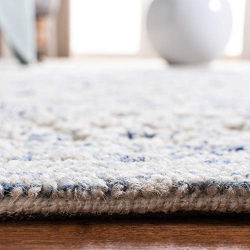 SAFAVIEH Trace Collection 8' x 10' Ivory/Blue TRC302M Handmade Premium Wool Area Rug