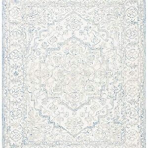 SAFAVIEH Trace Collection 8' x 10' Ivory/Blue TRC302M Handmade Premium Wool Area Rug