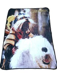 jim henson’s labyrinth sir didymus fleece throw blanket, multicolor, one size