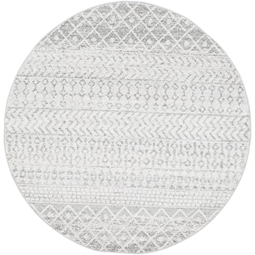 Artistic Weavers Chester Boho Moroccan Area Rug,10' Round,Grey