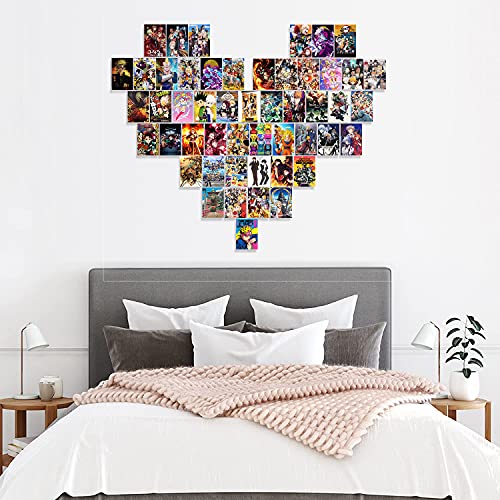 FDOM Anime Wall Collage Kit, 50 Pack Anime Style Photo Collection Collage Dorm Decor Album Style Collage for Girl and Boy Teens, Small Posters Wall Prints Kit for Room Bedroom Aesthetic.