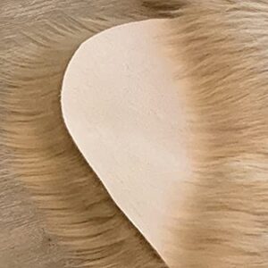 LAMBZY Faux Sheepskin Super Soft Hypoallergenic Silky Round Shag Rug for Living Room, Kids Room, Sofa (5', Beige)