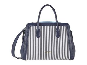 kate spade new york knott stripe medium satchel blazer blue multi one size