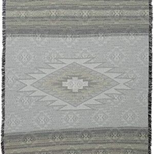 Pure Country Weavers Twin Rivers Blanket - Southwest Native American Inspired - Gift Tapestry Throw Woven from Cotton - Made in The USA (72x54)