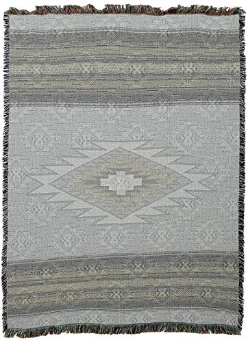 Pure Country Weavers Twin Rivers Blanket - Southwest Native American Inspired - Gift Tapestry Throw Woven from Cotton - Made in The USA (72x54)