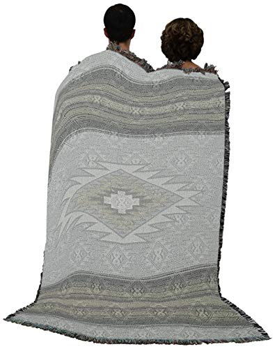 Pure Country Weavers Twin Rivers Blanket - Southwest Native American Inspired - Gift Tapestry Throw Woven from Cotton - Made in The USA (72x54)