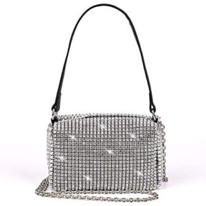 bling bling crystals evening clutch bag for women girls sparkling crossbody bag wedding prom party club purses handbags