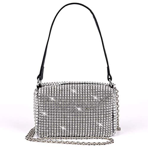 Bling Bling Crystals Evening Clutch Bag for Women Girls Sparkling Crossbody Bag Wedding Prom Party Club Purses Handbags