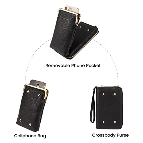 LOVEVOOK Crossbody Cell Phone Purses for Women Lightweight Shoulder Bags Card Holder Wallet Purse