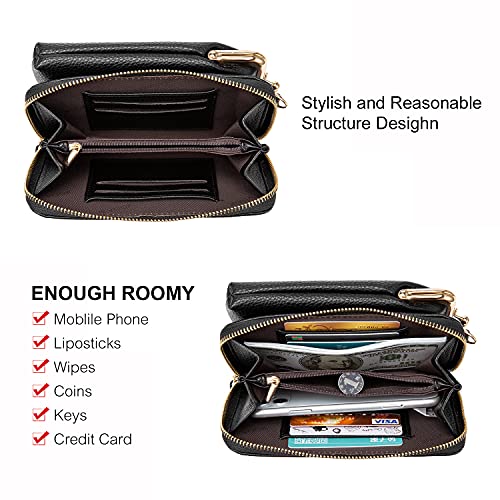 LOVEVOOK Crossbody Cell Phone Purses for Women Lightweight Shoulder Bags Card Holder Wallet Purse