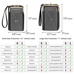 LOVEVOOK Crossbody Cell Phone Purses for Women Lightweight Shoulder Bags Card Holder Wallet Purse