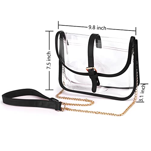 MOETYANG Clear Purse Crossbody for Women Shoulder Bags Stadium Approved See Through