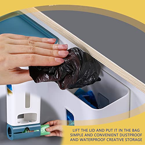 Wall-mounted plastic sundries bag storage box garbage bag storage box multi-purpose plastic bag collection storage box finishing box