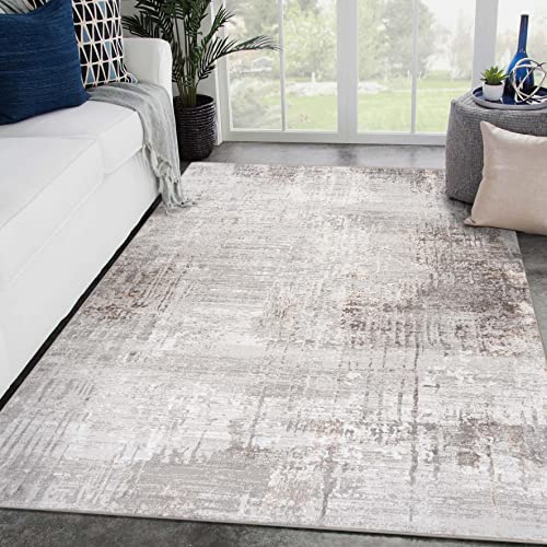 LUXE WEAVERS Camellia Collection 1680 Beige Abstract Area Rug 8x10