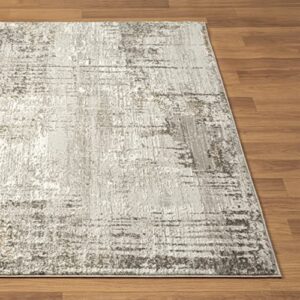 LUXE WEAVERS Camellia Collection 1680 Beige Abstract Area Rug 8x10