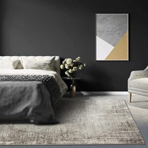 LUXE WEAVERS Camellia Collection 1680 Beige Abstract Area Rug 8x10