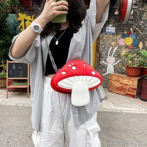 Mellshy Women Cute Mushroom Shape Crossbody Bag PU Leather Shoulder Bag Handbag Satchel Purse